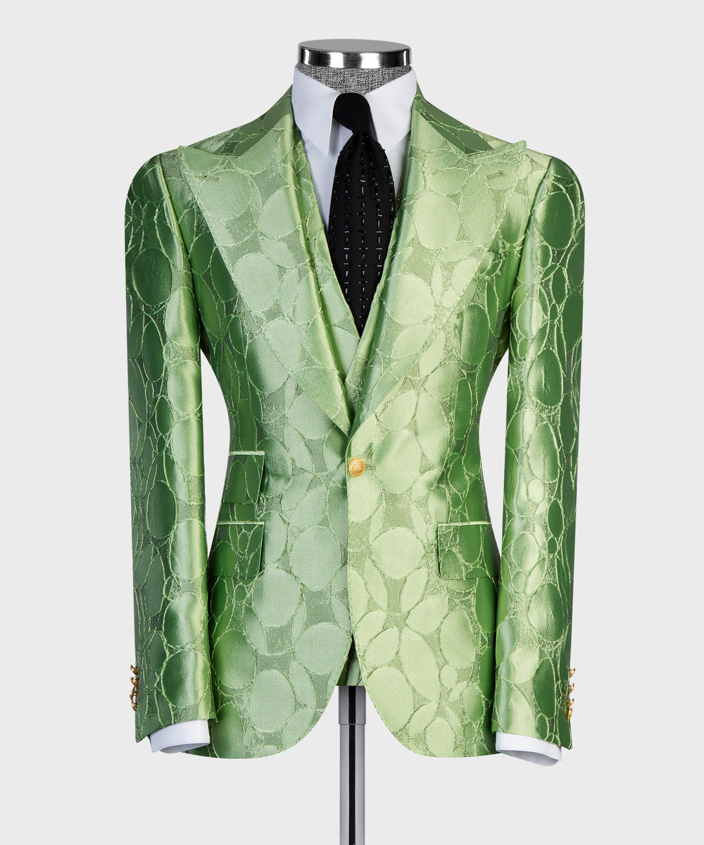 Shiny Textured Suit – LABERDE